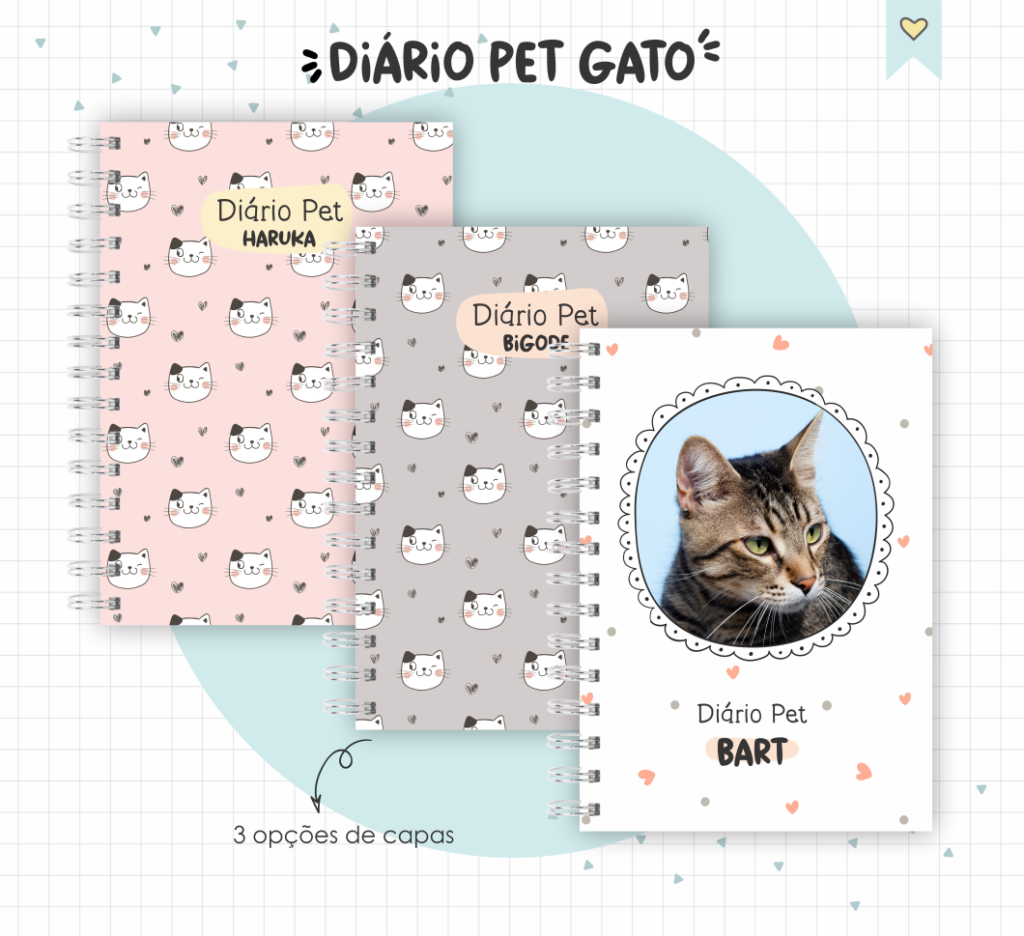 Combo Diário Pet Gato e Cachorro | Arquivo Digital – Cute B.
